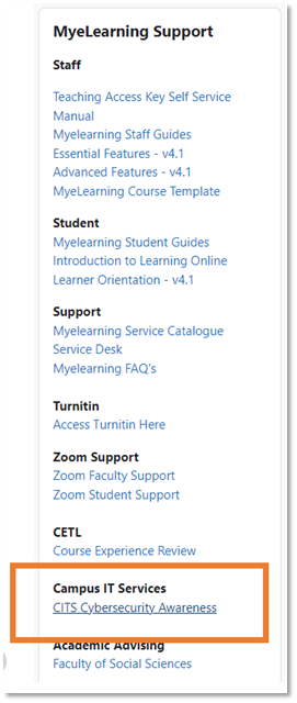 Cybersecurity Awareness Course | Campus I.T. Services