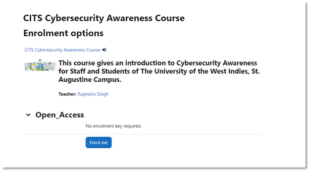 Cybersecurity Awareness Course | Campus I.T. Services