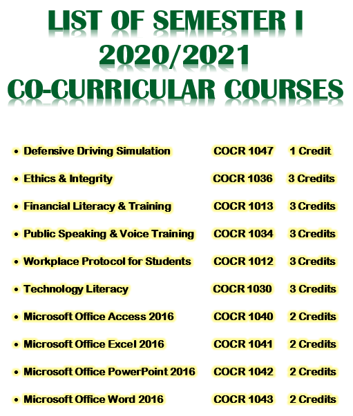 Co-Curricular Courses