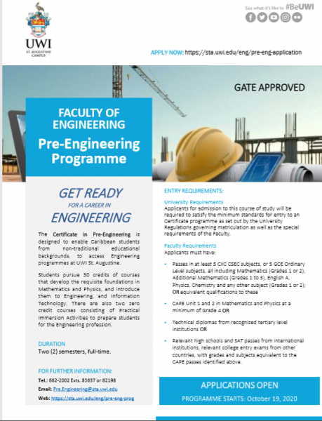 Pre-Engineering Programmes | The Faculty of Engineering