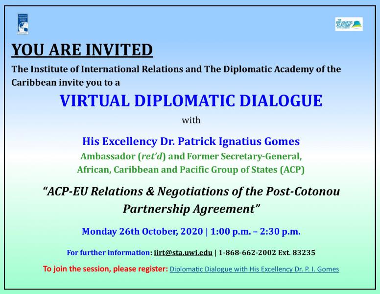 VIRTUAL Diplomatic Dialogue | Institute of International Relations