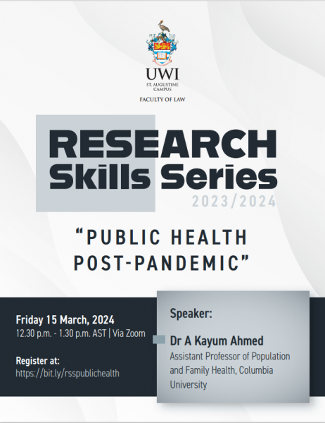 RSS 4 - Public Health Post-Pandemic - Faculty of Law